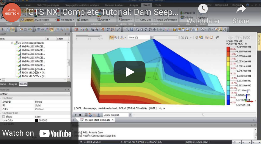 Midas GTS NX: Dam Seepage Analysis Midas GTS NX: Dam Seepage Analysis
